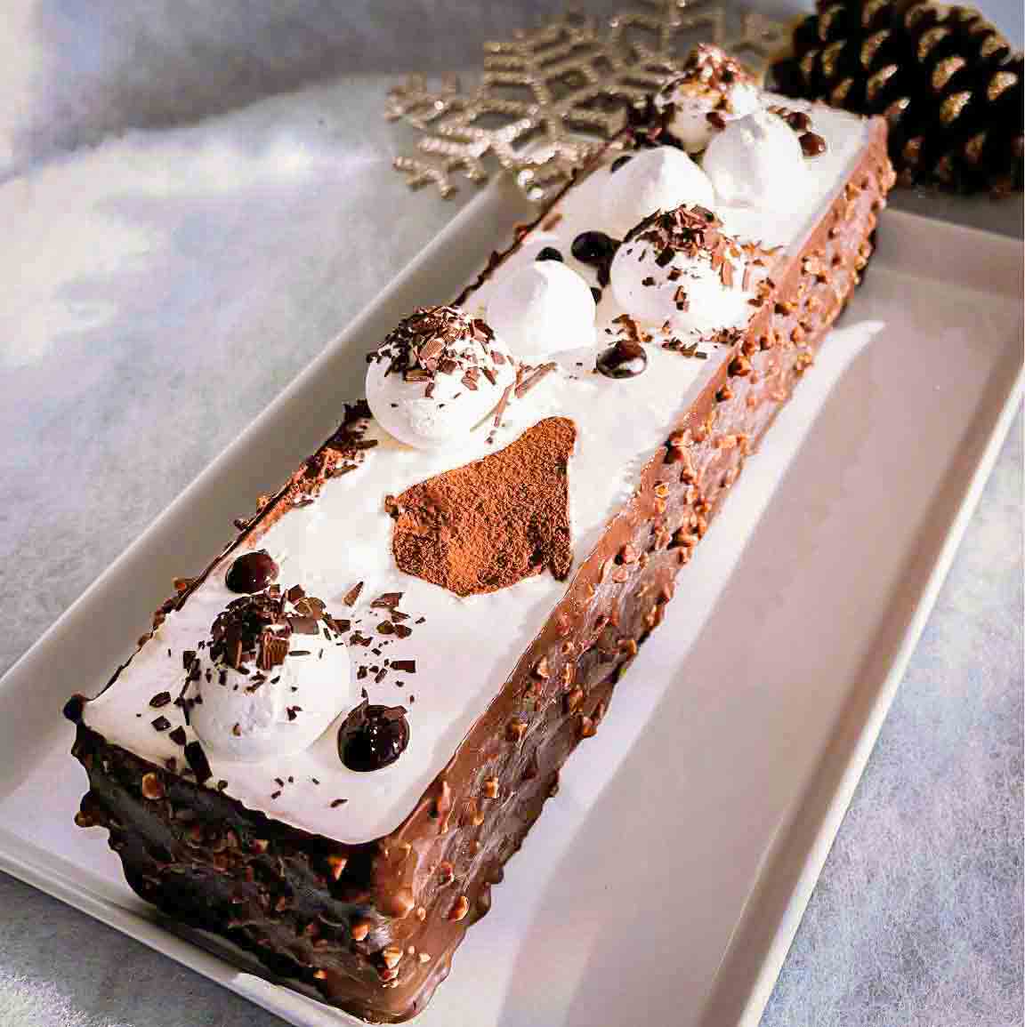 Bûche glacée Gianduia / Vanille choco-noisette – i'Pinguini